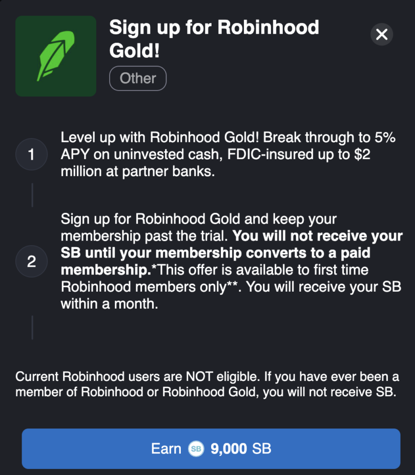 Swagbucks: Signup For Robinhood & Get $90 (Requires Paid Gold Signup) - Doctor Of Credit